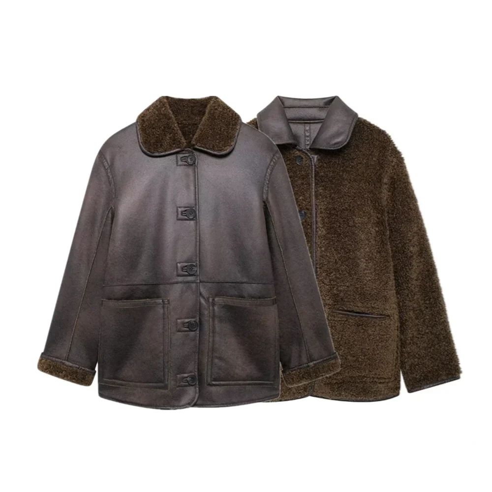 Imitatie Leren Jas Dames Vintage Stijl Warm Stijlvol Sunny imitatie-leren-jas-dames-vintage-stijl-warm-stijlvol-sunny
